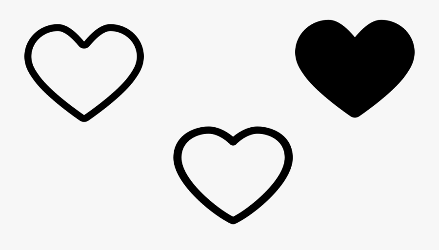 Png File Svg - Black Hollow Heart , Free Transparent Clipart - ClipartKey