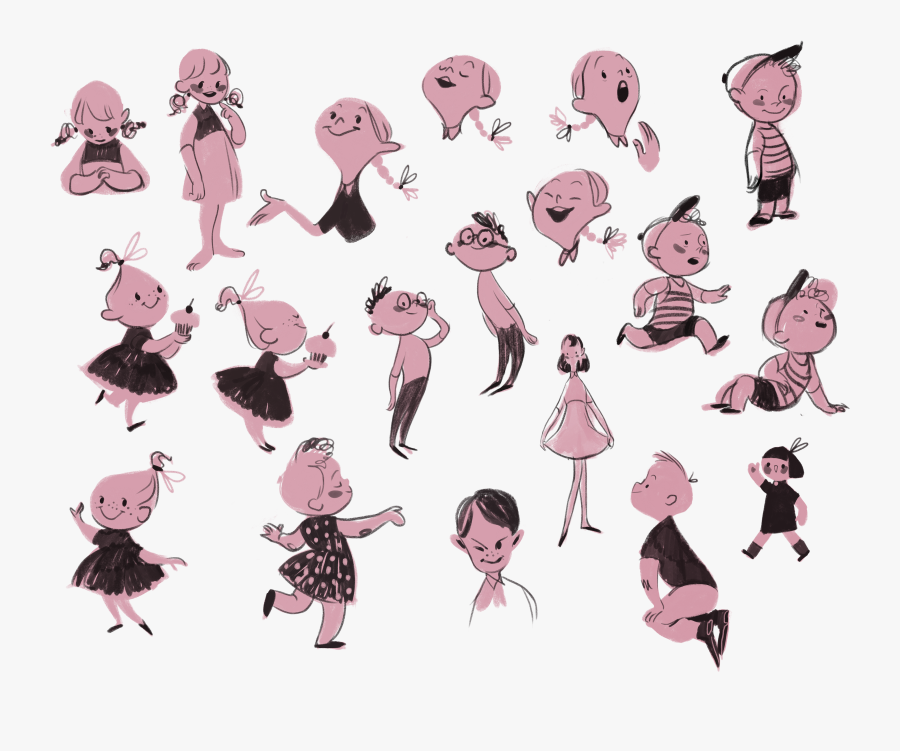 50's Character Drawings , Free Transparent Clipart - ClipartKey
