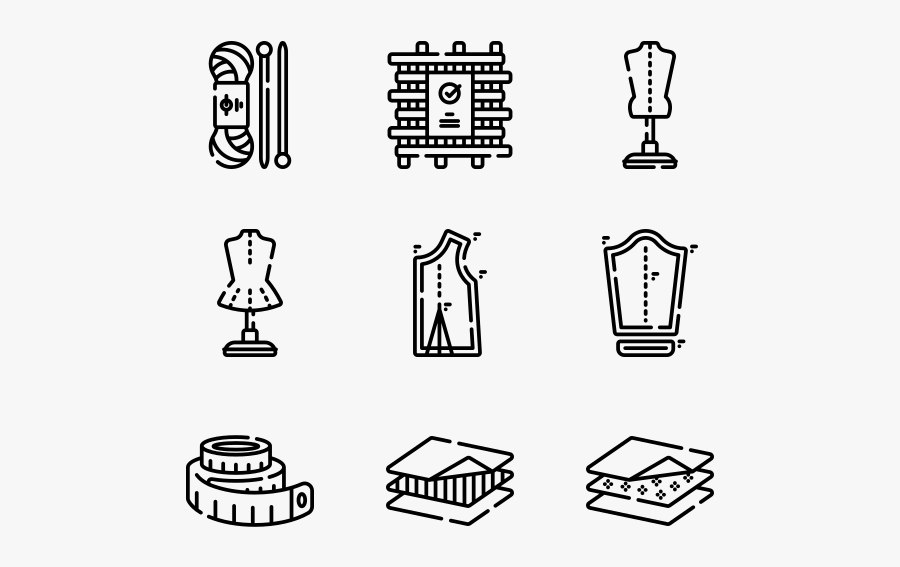 Fashion Design - Sewing Pattern Icon , Free Transparent Clipart ...
