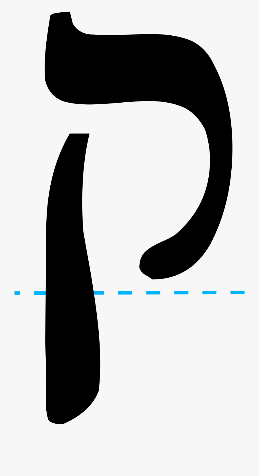 File Kuf Rashi Script Hebrew Letter Svg Wikimedia Commons , Free ...